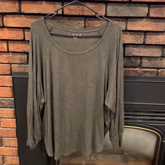 LOFT | Tops | Loft Cotton Blend Shirt In Deep Moss Color | Poshmark